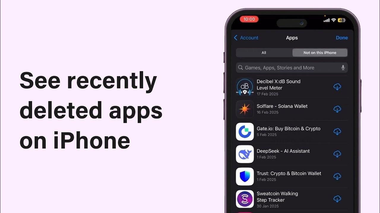 How To See Recently Deleted Apps On iPhone 2025 | View Deleted Apps On iOS - YouTube