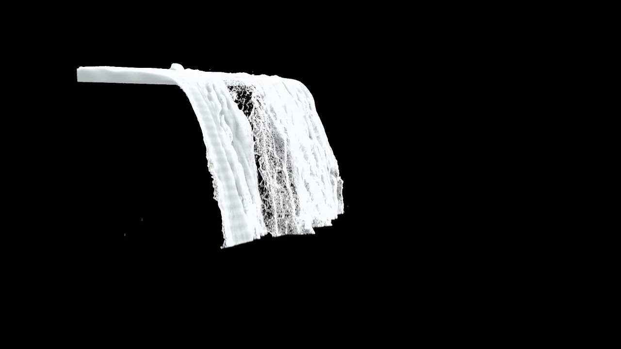 waterfall particles 3ds max, realflow - YouTube