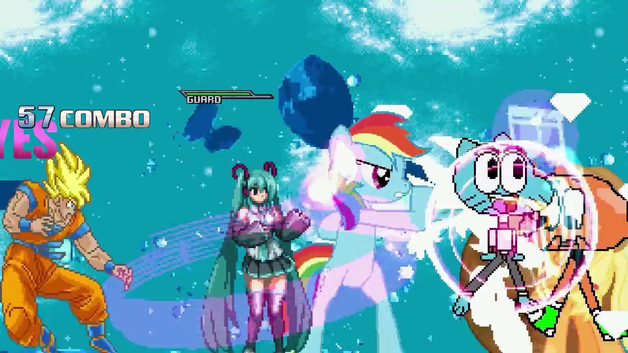 AN Mugen Request #1305: Sonic, R.Dash, Miku, Gumball VS Darwin, Goku ...