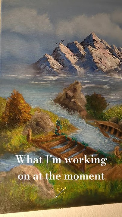 What am I working on at the moment? #landscapeoilpainting #wholesomeart ...