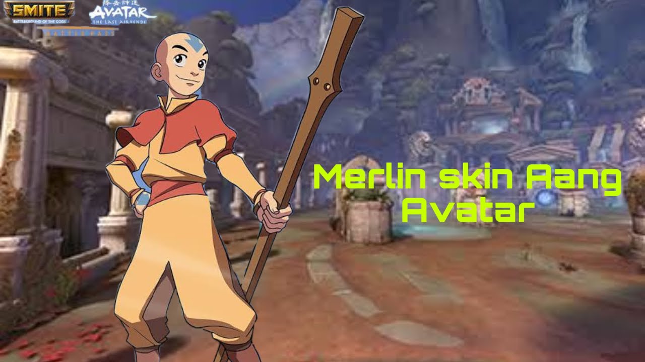 SMITE Merlin skin Aang Avatar en la arena - YouTube