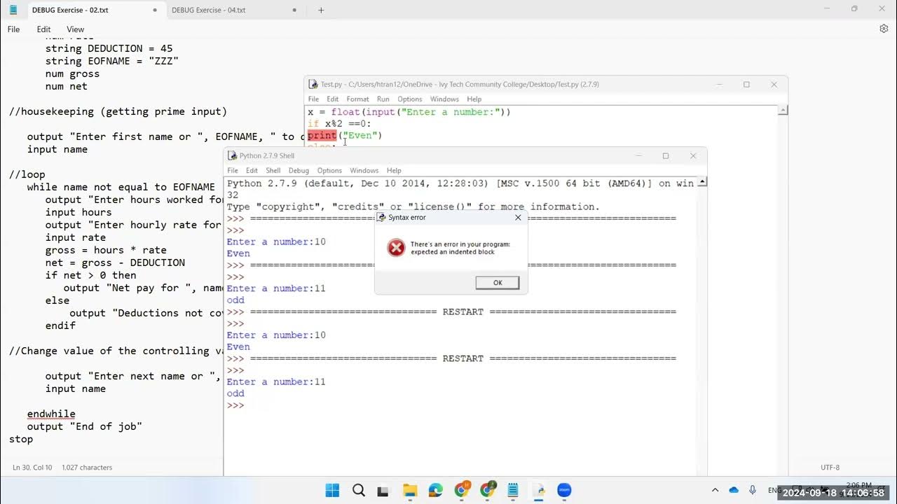 SDEV 120: What is indentation? Why is it so important? - YouTube
