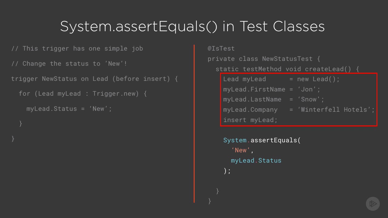 5 2 How To Use System AssertEquals SALESFORCE The Power Of SOQL VL 5 2 How To Use System AssertEquals SALESFORCE The Power Of SOQL VL