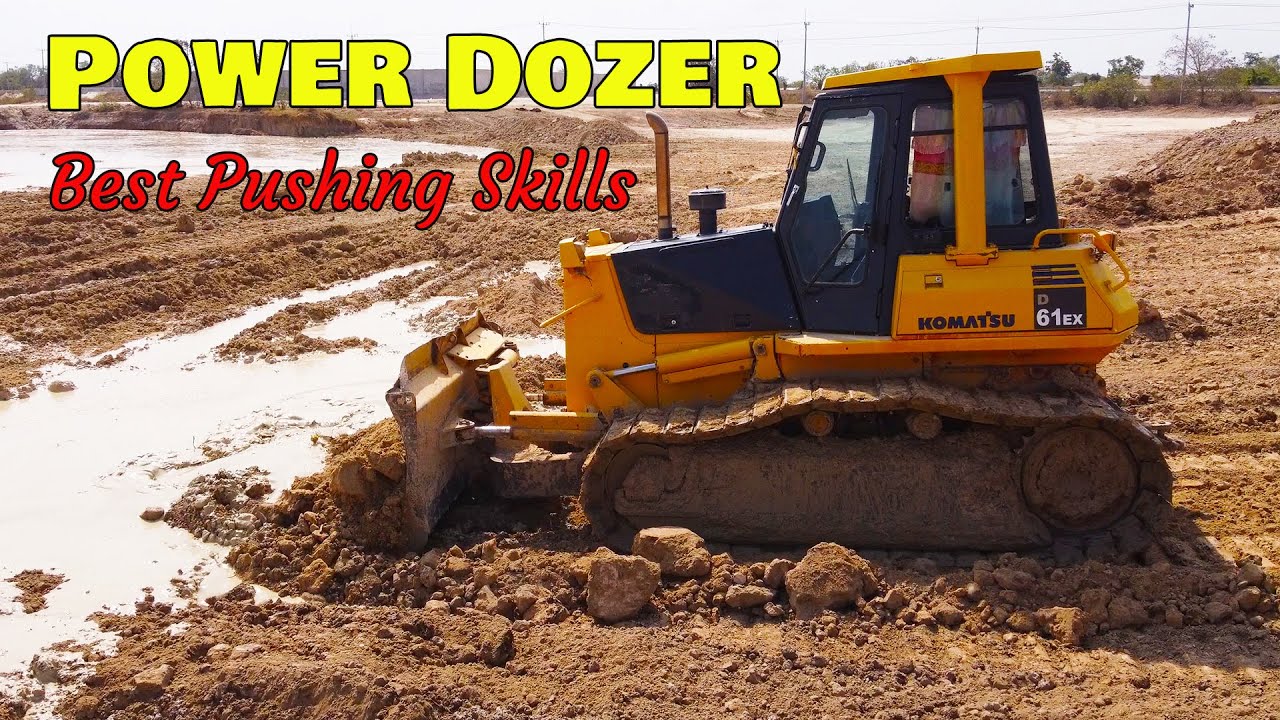 Watch the power dozer Komatsu D61ex showcase its best skills in pushing ...