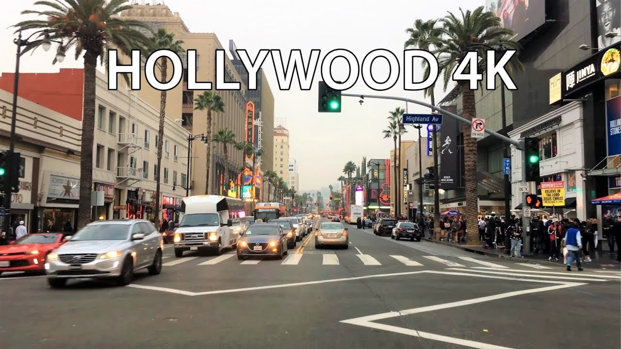 Driving Downtown - Hollywood 4K - USA - YouTube
