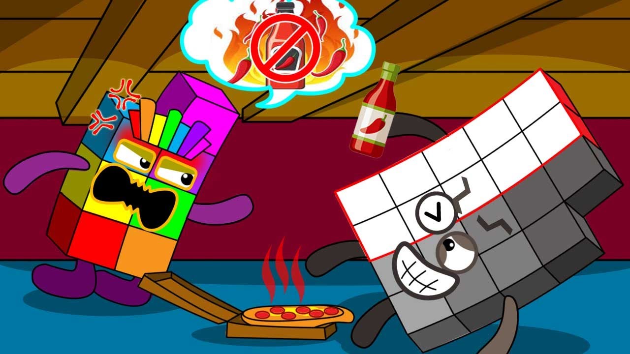 Stop Eating Spicy Food, Numberblocks 19 l Numberblocks fanmade coloring ...
