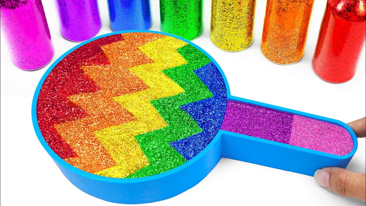 Mixing All My Slime l How To Make Rainbow Glitter Popsicle Glossy Slime ...
