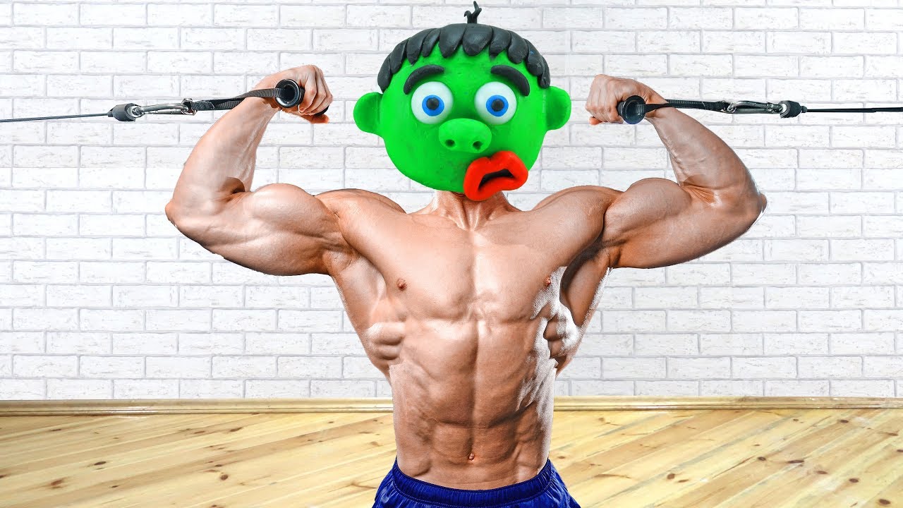 Hulk Becomes A Muscle Man Play Doh Cartoons Stop Motion For Kids - YouTube