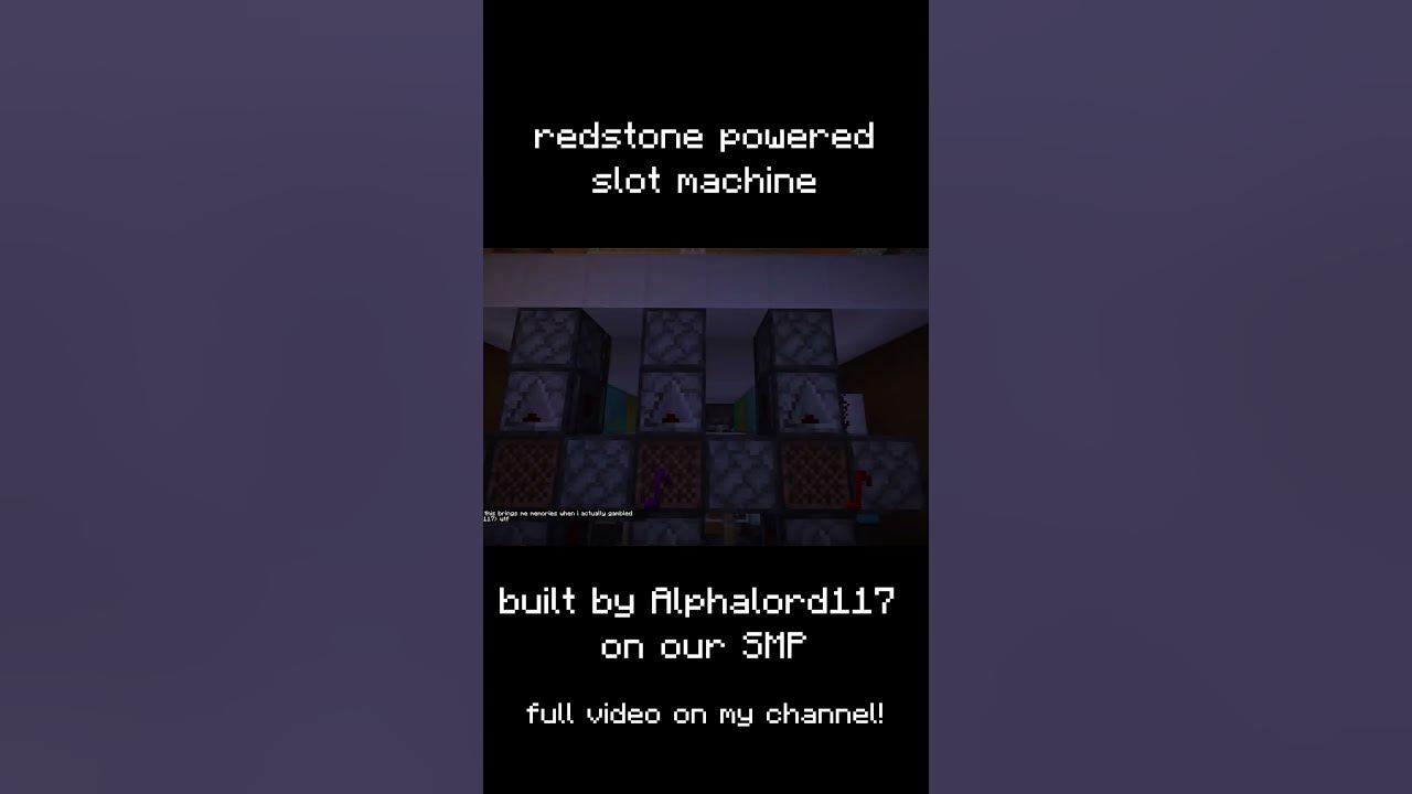 Redstone Slot Machine by alphalord117 #minecraftshorts #derexsmp - YouTube
