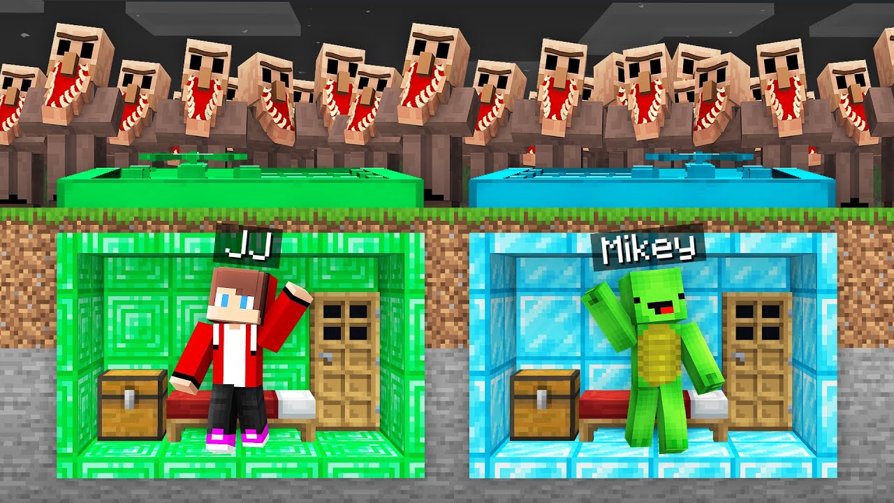 Mikey and JJ BUNKERS vs Scary Villagers Apocalypse Survival Battle - Maizen Minecraft Animation ...