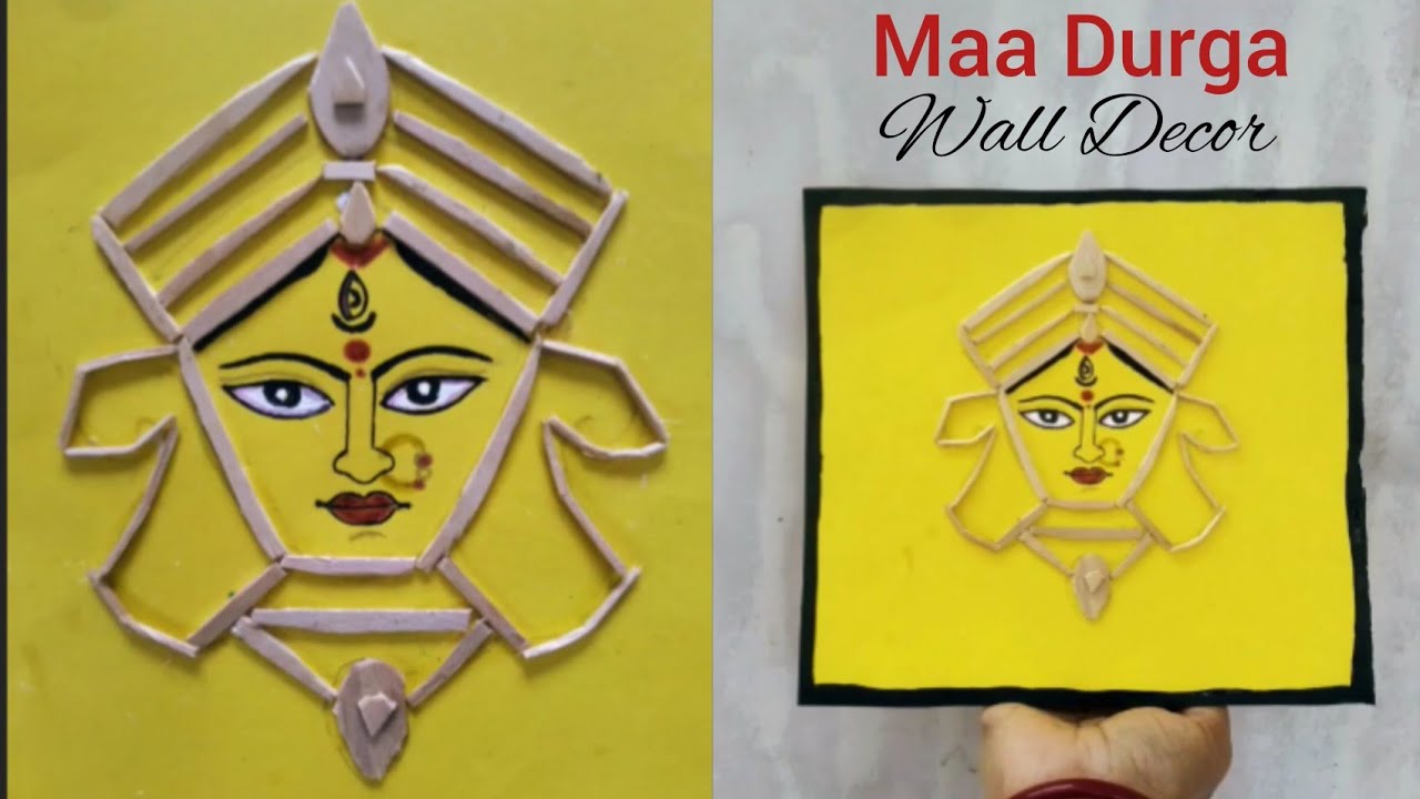 Durga Puja Craft Ideas/Diy Maa Durga/Maa durga wall hanging. - YouTube