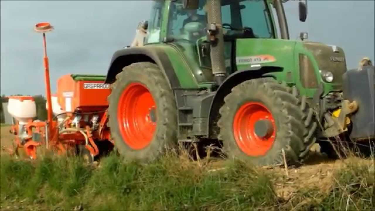 [HD] Mais säen mit Fendt 413 Vario TMS und Gaspardo - YouTube