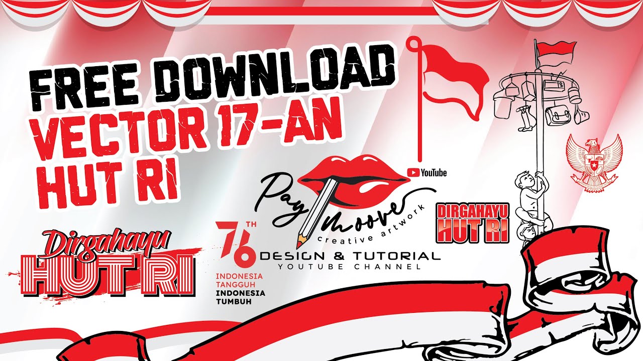 FREE DOWNLOAD VECTOR | ORNAMEN HUT RI 76 TH_17AN - YouTube
