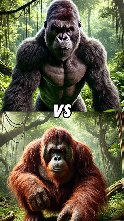 which great ape is stronger and smarter? gorilla vs orangutan #animal # ...