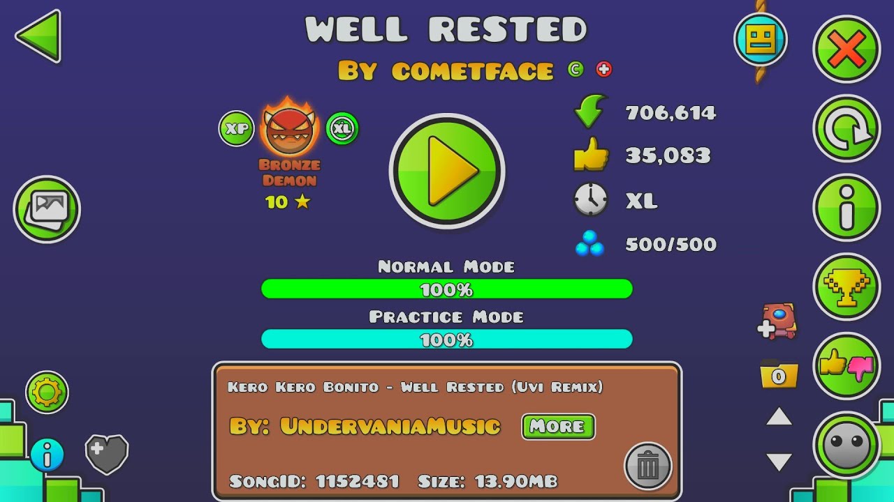 WELL RESTED by cometface (Medium Demon) [GDDP Bronze Demon] Geometry ...