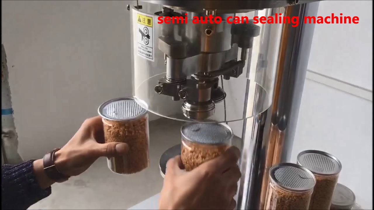 Manual Can Seaming Machine ,Pet Can sealer manufacture - YouTube