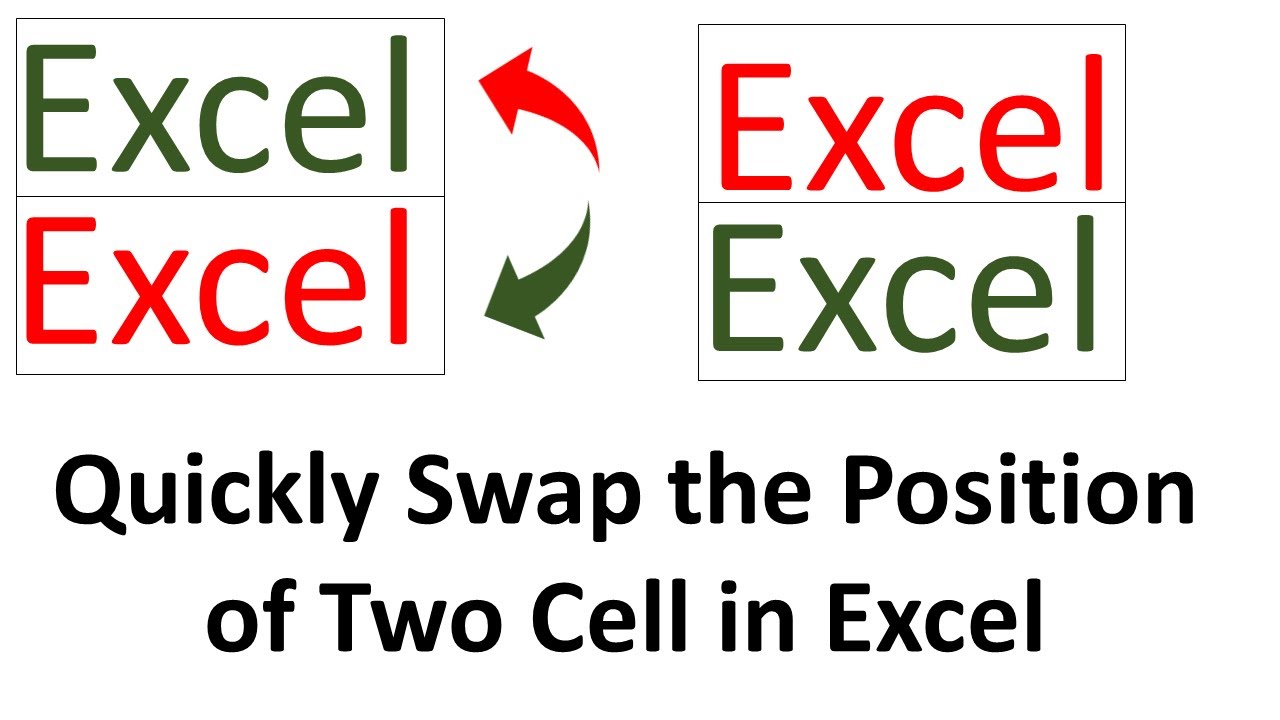 Excel Swap Change The Position Of Two Cell Row Column In Excel Excel Swap Change The Position Of Two Cell Row Column In Excel