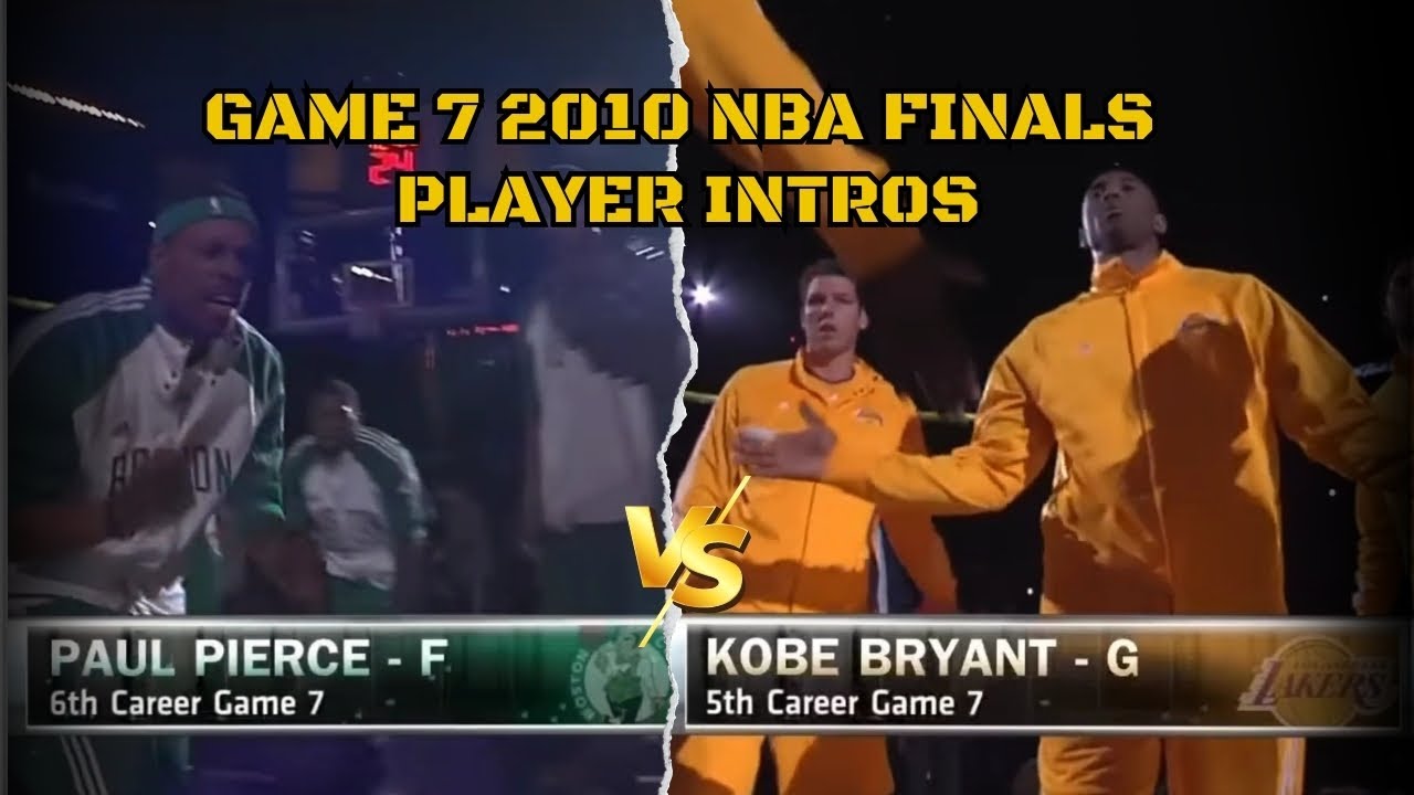 Game 7 of the 2010 NBA Finals, Celtics vs Lakers. Player Intros ...