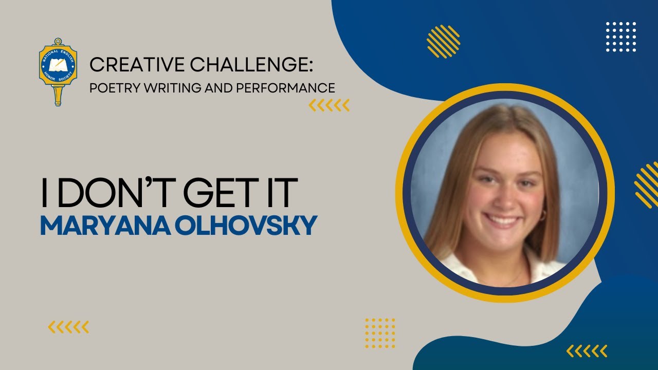 Poetry Writing & Performance Creative Challenge Winner: Maryana ...