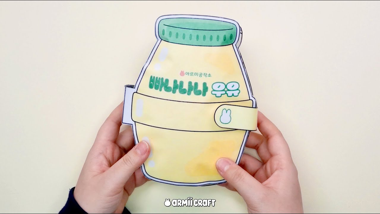 DIY Banana Milk House Paper Craft!🍌| Quiet Book | Squishy Book - YouTube