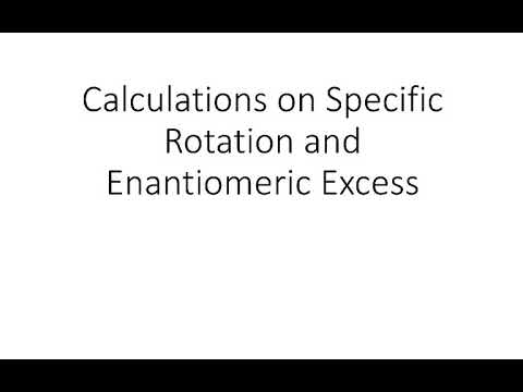Specific rotation and enantiomeric excess - YouTube