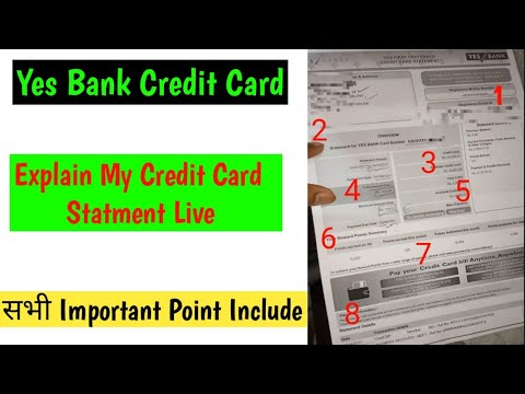 My Yes Bank credit Card Statment explain live || Yes Bank credit card ...
