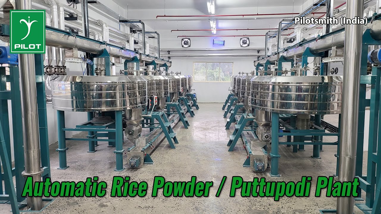 Automatic Rice Powder Plant | Steamed Puttu Podi Production - YouTube