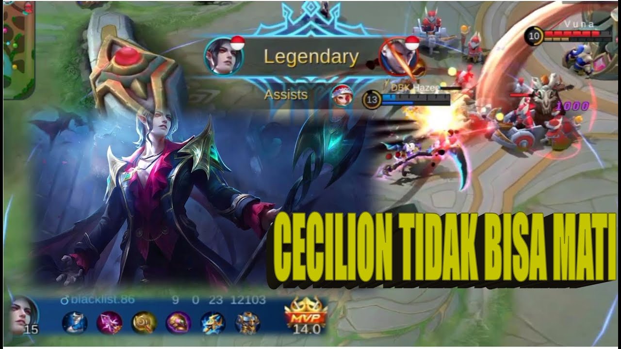 Cecilion Gameplay Dengan Build Terbaru Musuh Tidak Bisa Maju - YouTube