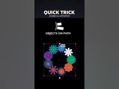 Attach and align objects to a path using the objects on path tool in #adobeillustrator #tutorial ...