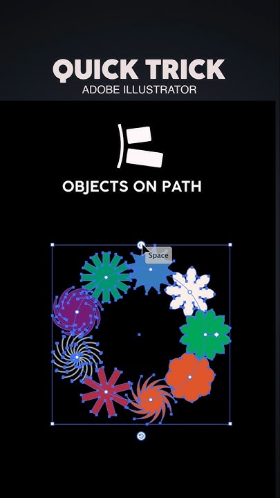 Attach and align objects to a path using the objects on path tool in #adobeillustrator #tutorial ...