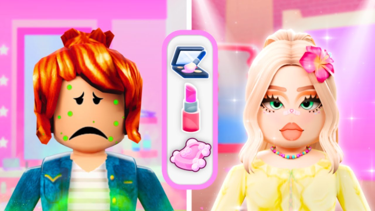 DEVENIR LA PLUS BELLE de ROBLOX? (Salon Makeover) - YouTube