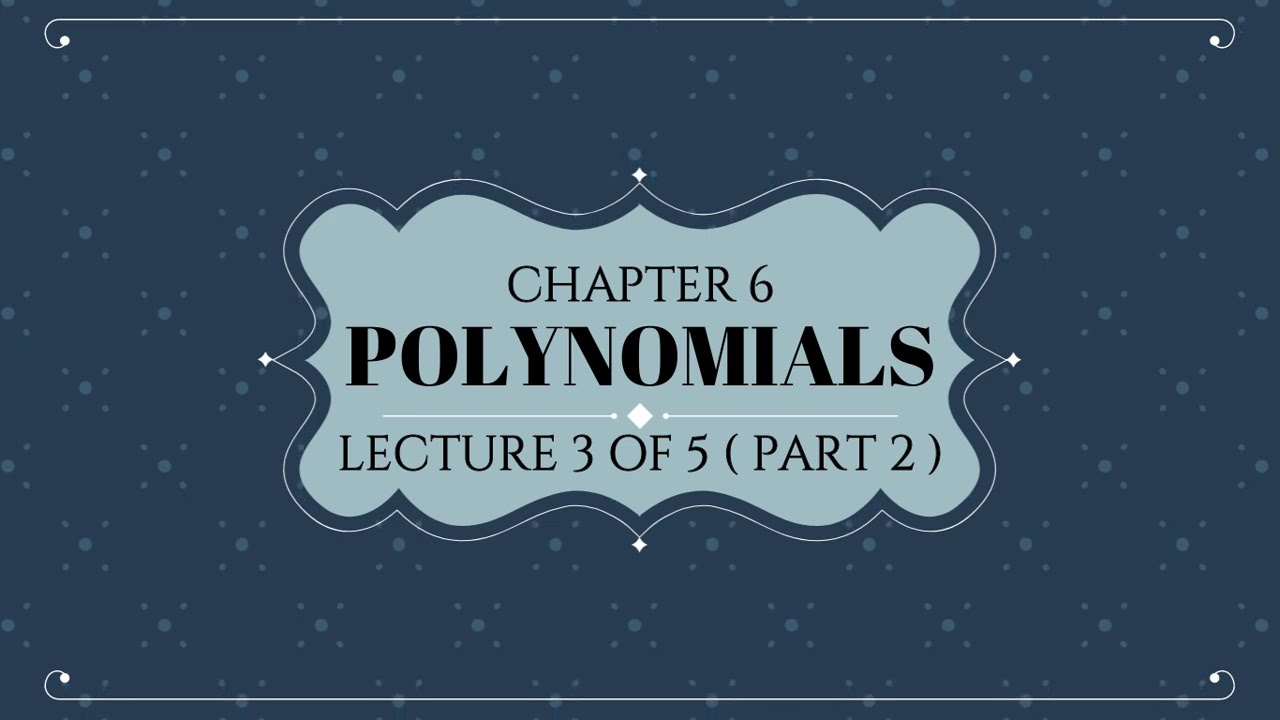 CHAPTER 6 (LECTURE 3 OF 5) PART 2 - YouTube