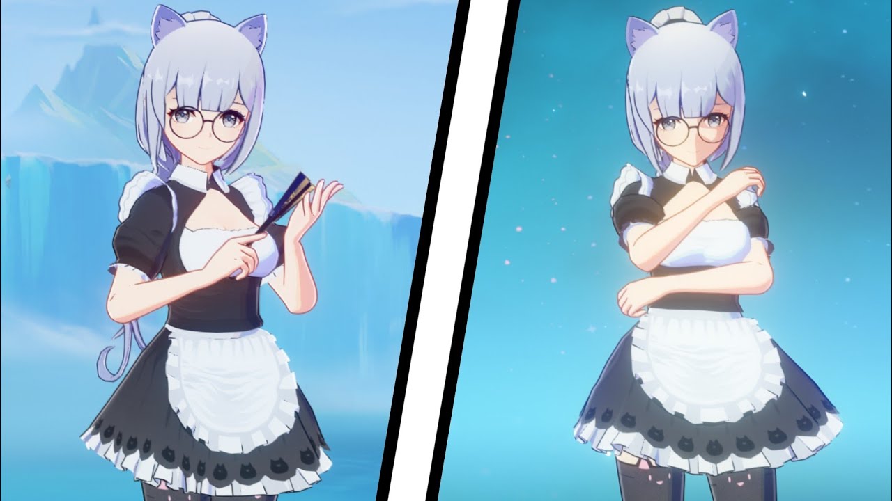 Neko Maid Outfit for Ayaka [GENSHIN IMPACT] - YouTube