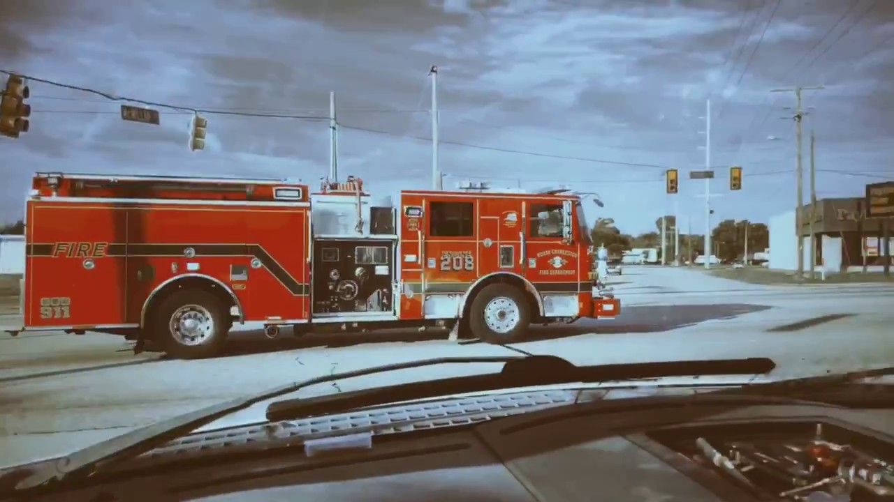 North Charleston Fire Department Responding to car fire - YouTube