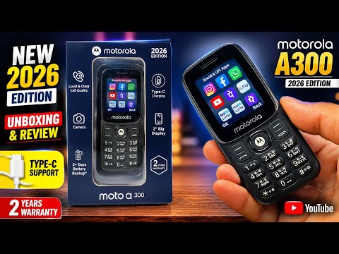 Motorola moto a300 2026 Edition Unboxing Review | Type C | Big Display