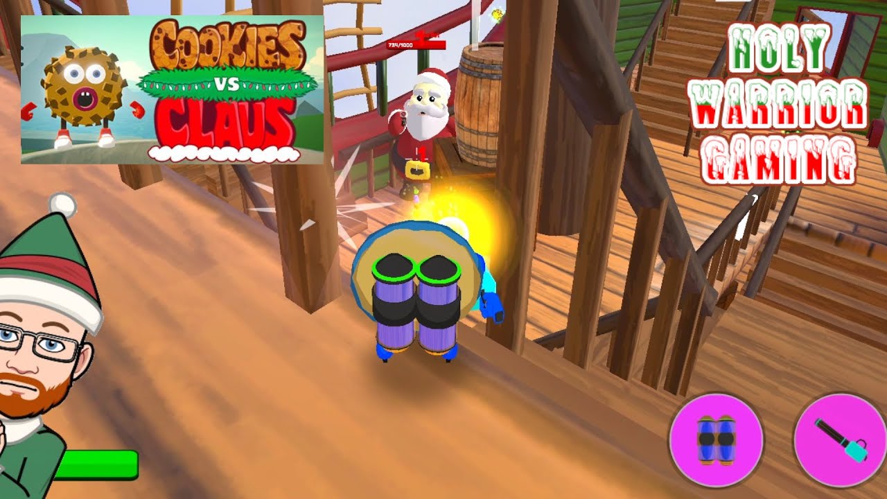 Santa Destroys Cookies - Cookies Vs Claus - YouTube