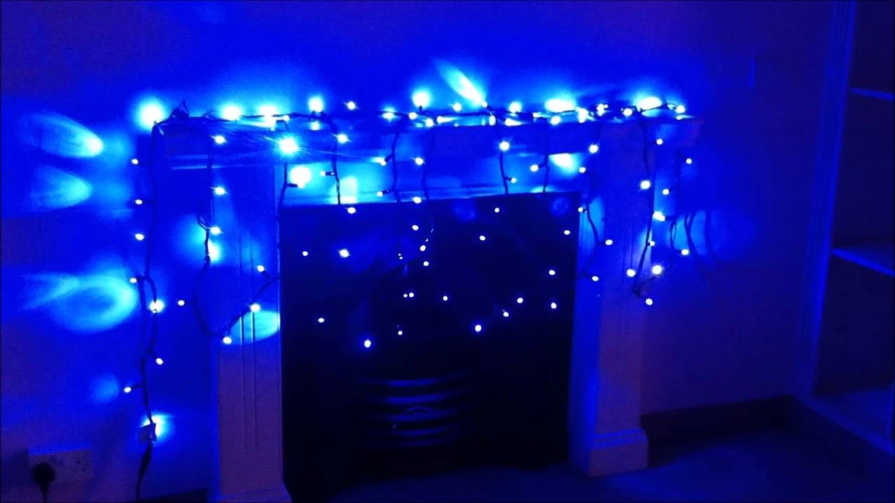 Blue LED String Lights with Sparkling Effect - YouTube