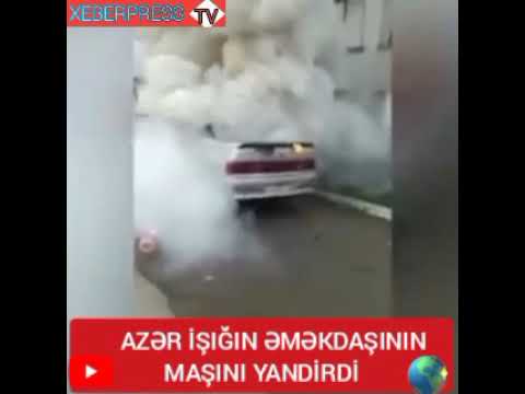 VƏTƏNDAŞ Azer İşığı Əməkdaşının MAŞINI YANDİRDİ