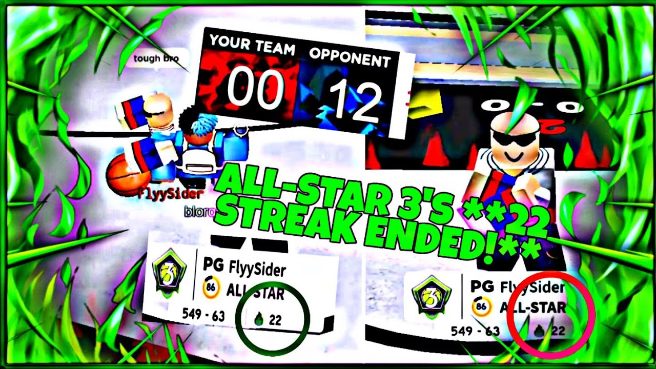 ALL-STAR 3 GETS HIS **22 STREAK ENDED**! | ROBLOX HOOPZ! - YouTube