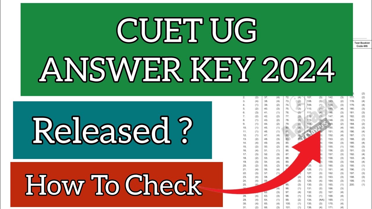CUET UG Answer Key 2024 | How To Check CUET UG Answer Key 2024 - YouTube