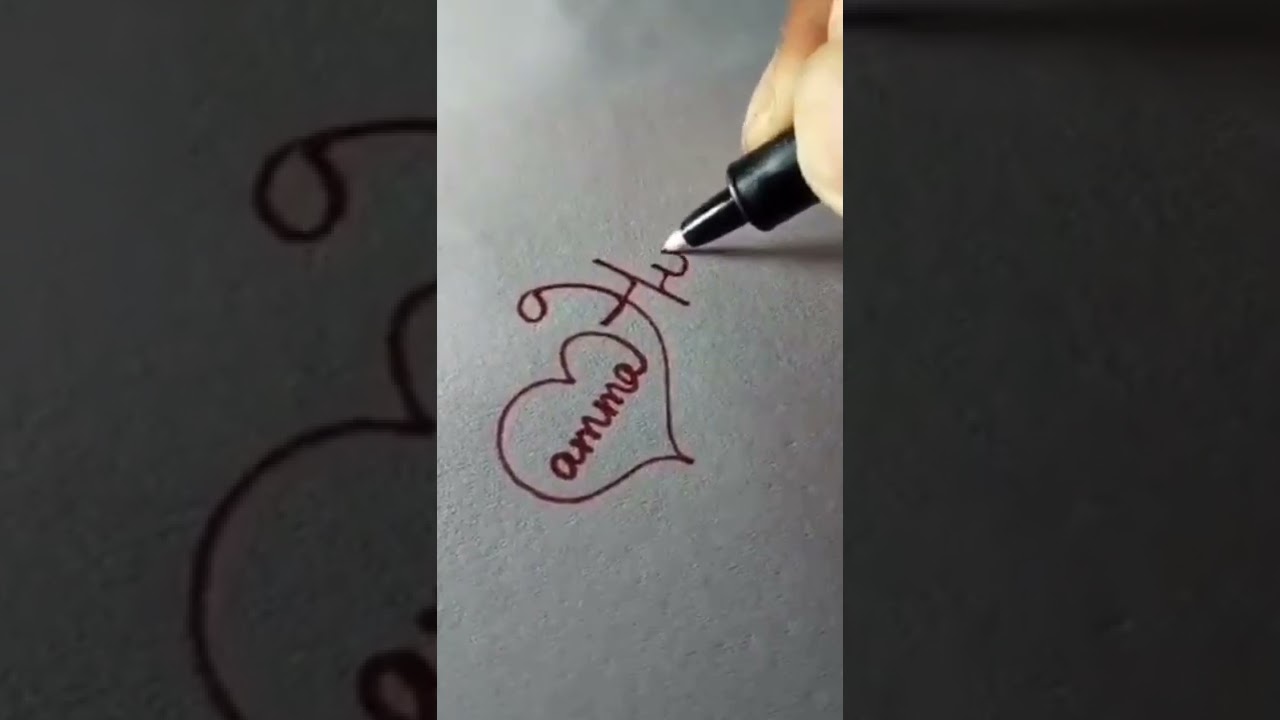 calligraphy text Amma..... - YouTube