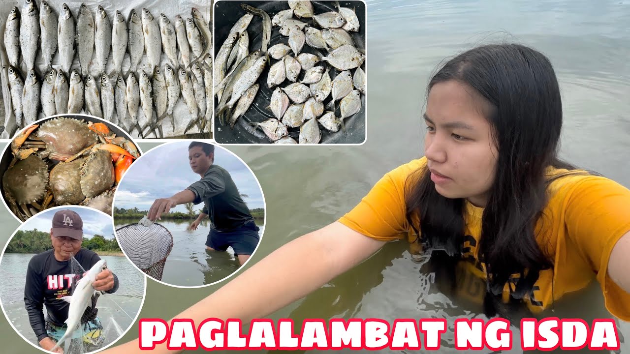PAGHULI NG ISDA AT ALIMANGO GAMIT ANG LAMBAT | NAGSILUNDAGAN ANG MGA BANGUS - YouTube