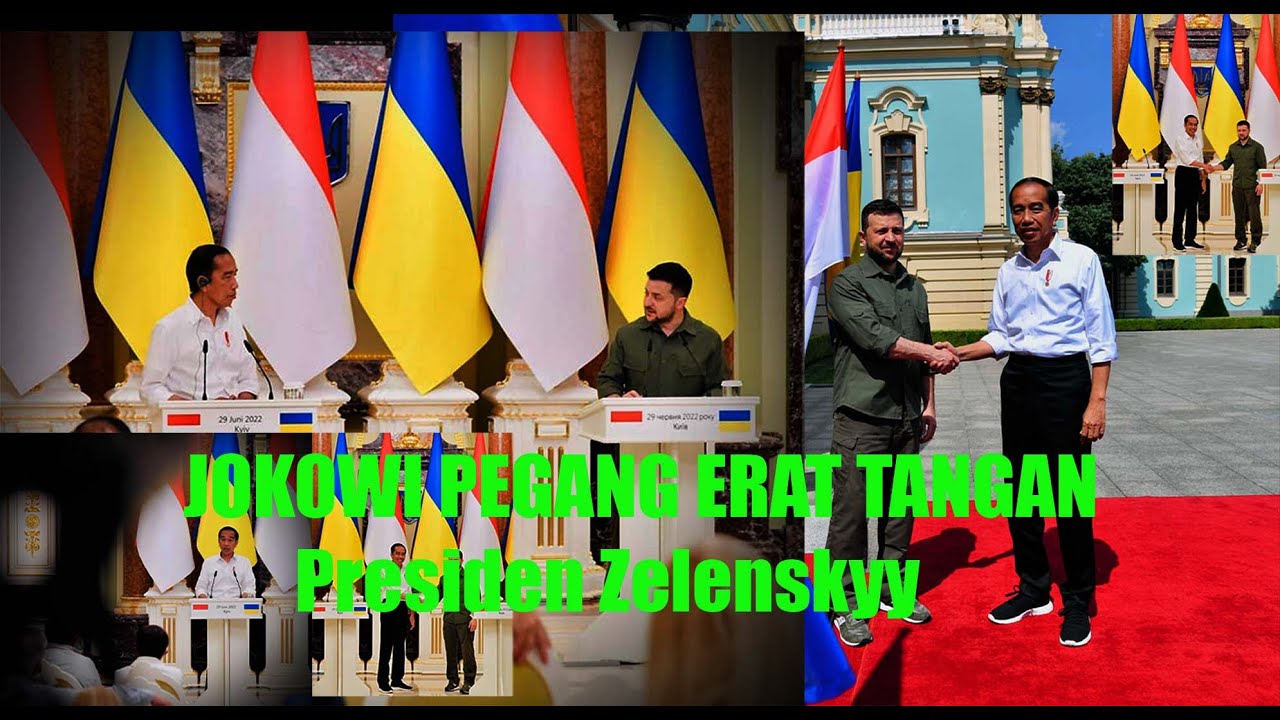 Detik-detik Jokowi Pegang Erat Tangan Presiden Volodymyr Zelenskyy ...