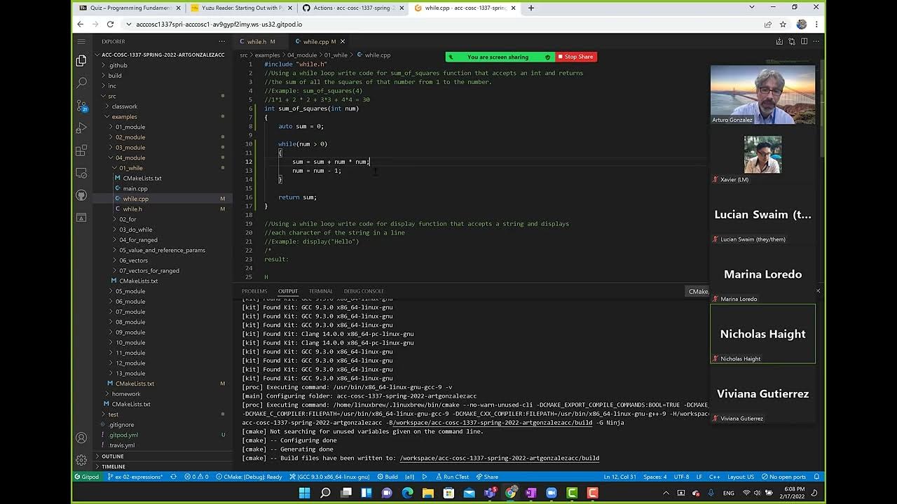 021722 C For And While Loop With Catch2 Unit Tests Youtube