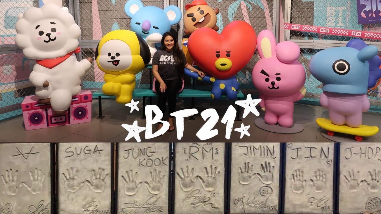 BTS BT21 LINE FRIENDS GRAND OPENING IN LOS ANGELES + SMALL HAUL ...
