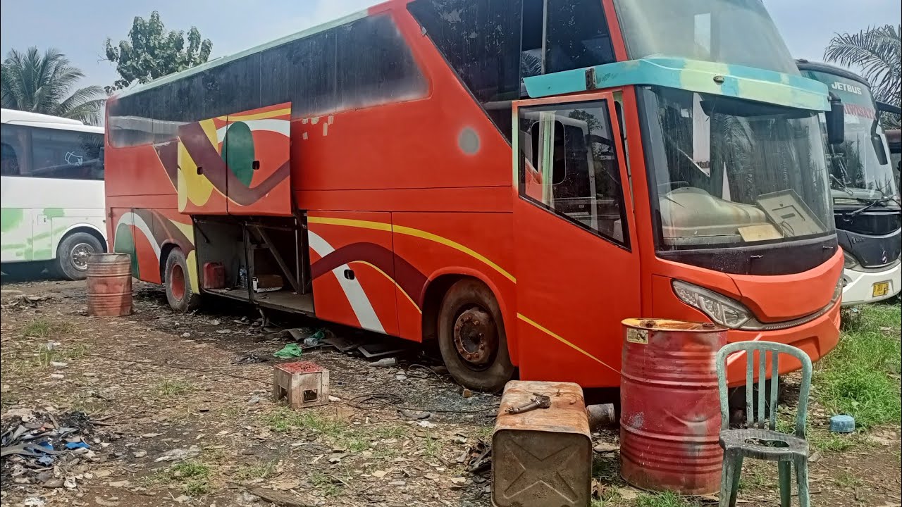 Perkembangan bus barumun rombak SHD kuler 1521 - YouTube