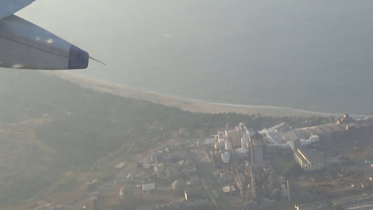 Goa city and beach view on takeoff captured from IndiGo flight - YouTube