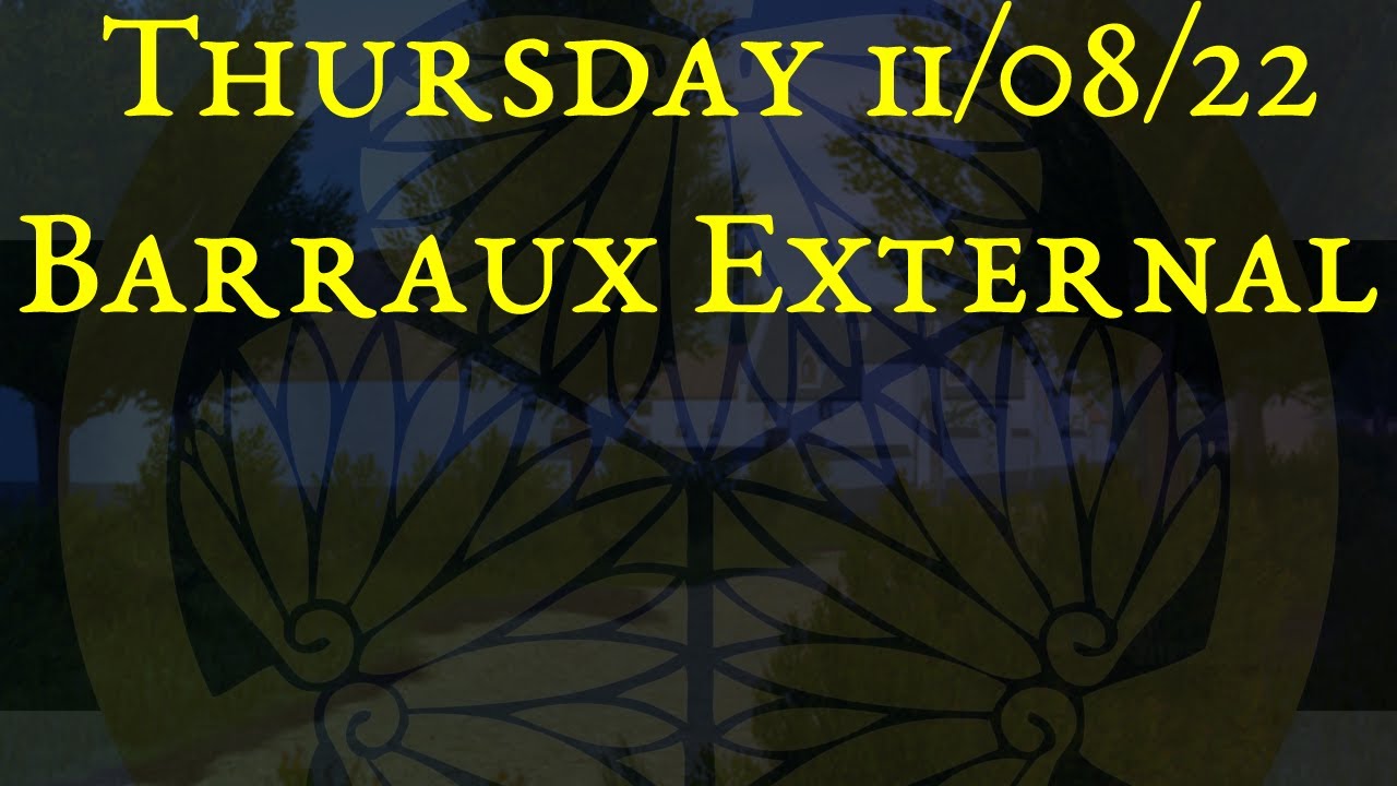 [BARRAUX] Thursday 12/08/22 Barraux External, 1st Event - YouTube