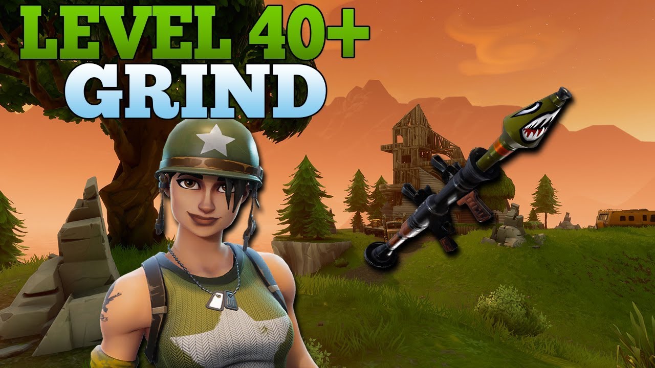 FORTNITE BATTLE ROYALE // DUOS AND SQUADS LEVEL 40+ GRIND ...