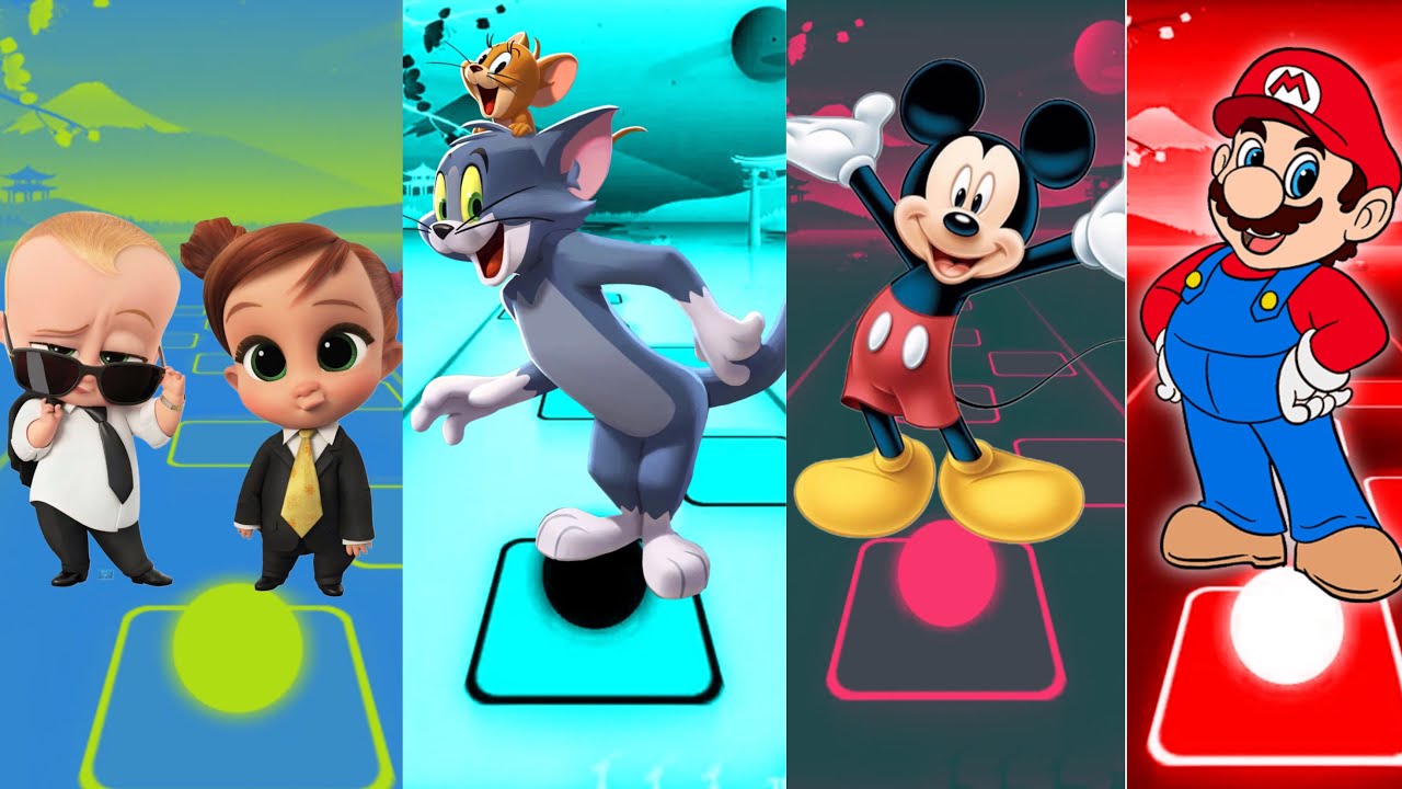 Tiles Hop Viral - Baby boss vs Tom and Jerry vs Mickey Mouse vs Super ...
